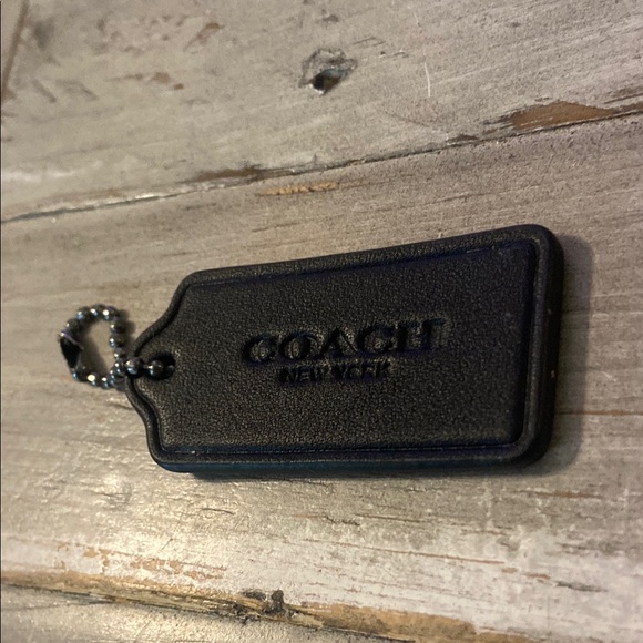 Coach | Accessories | Coach Black Leather Key Fob Ring Chain Holder ...